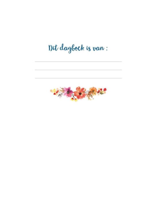 Mijn dagboek - Watercolour Kopen? ⋆ Invulboekjes.nl