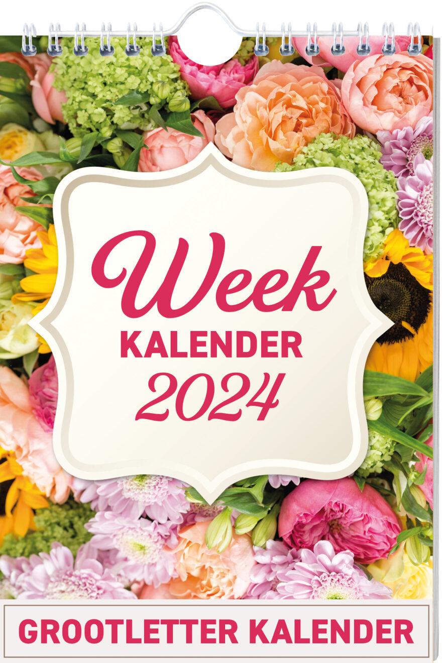 Bloemen Grootletter Weekkalender 2024 Kopen? ⋆ Invulboekjes.nl