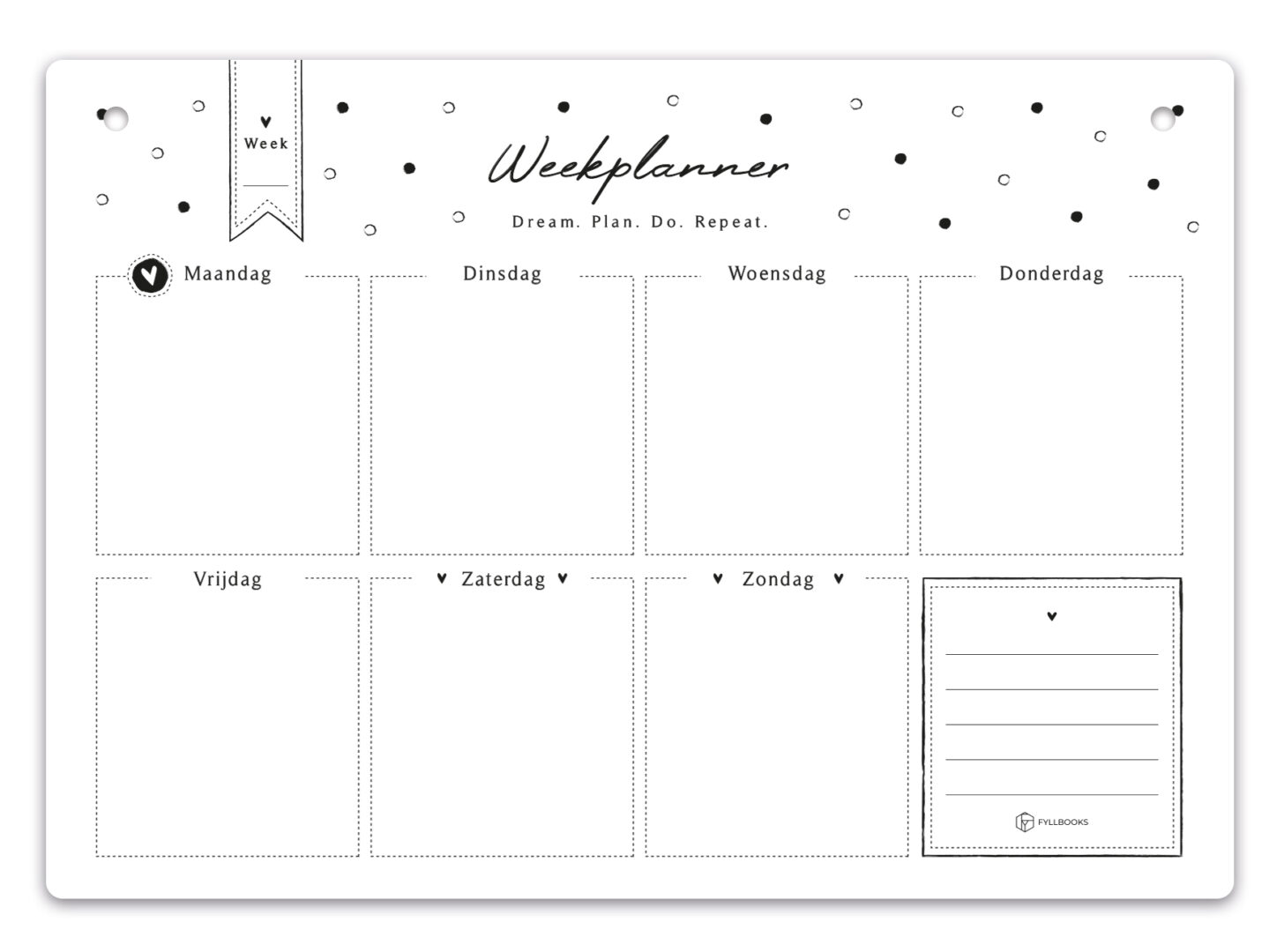 Fyllbooks Weekplanner A4 Kopen? ⋆ Invulboekjes.nl