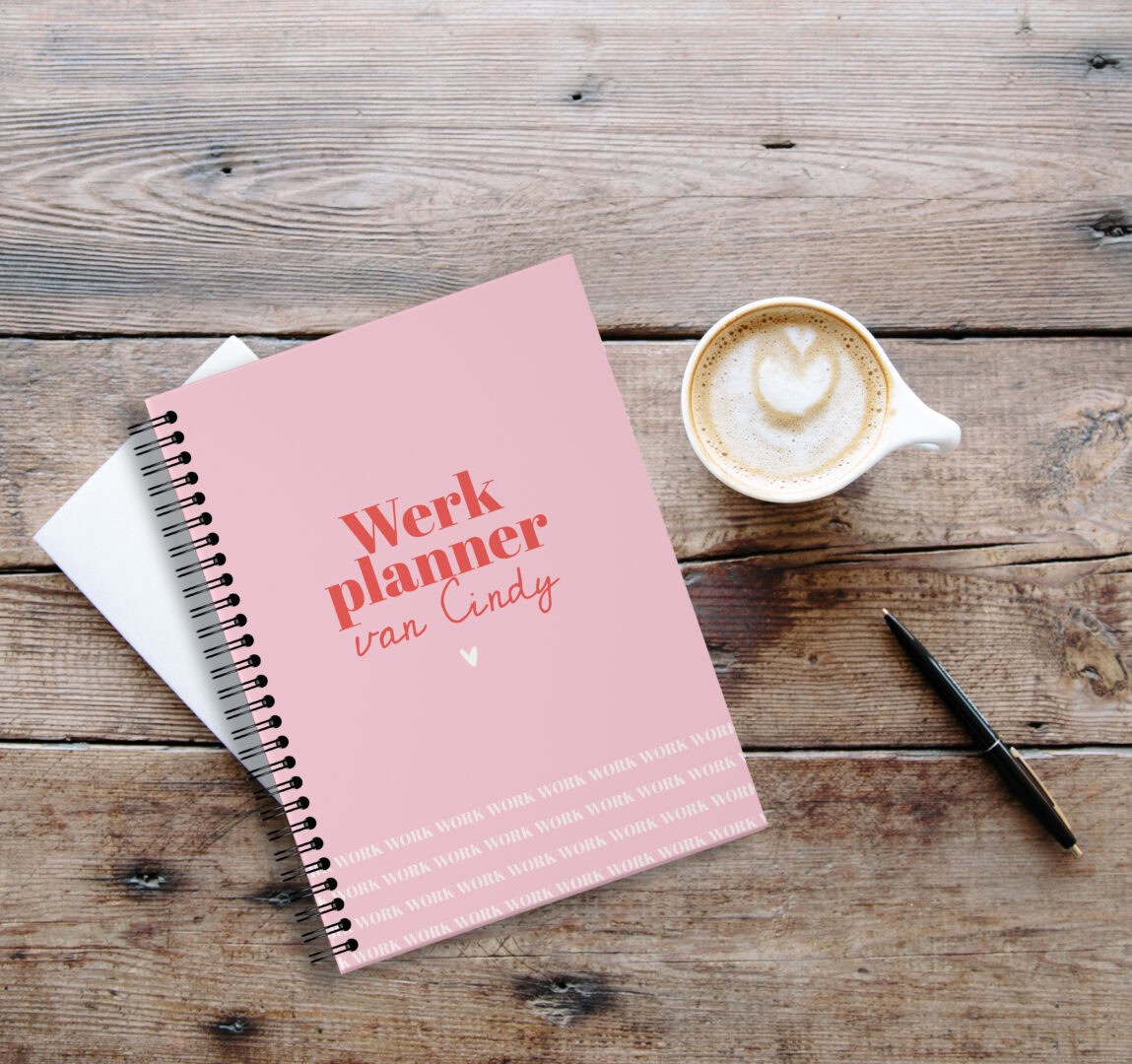 Ontwerp je eigen: Werkplanner - Sweet Pink Kopen? ⋆ Invulboekjes.nl