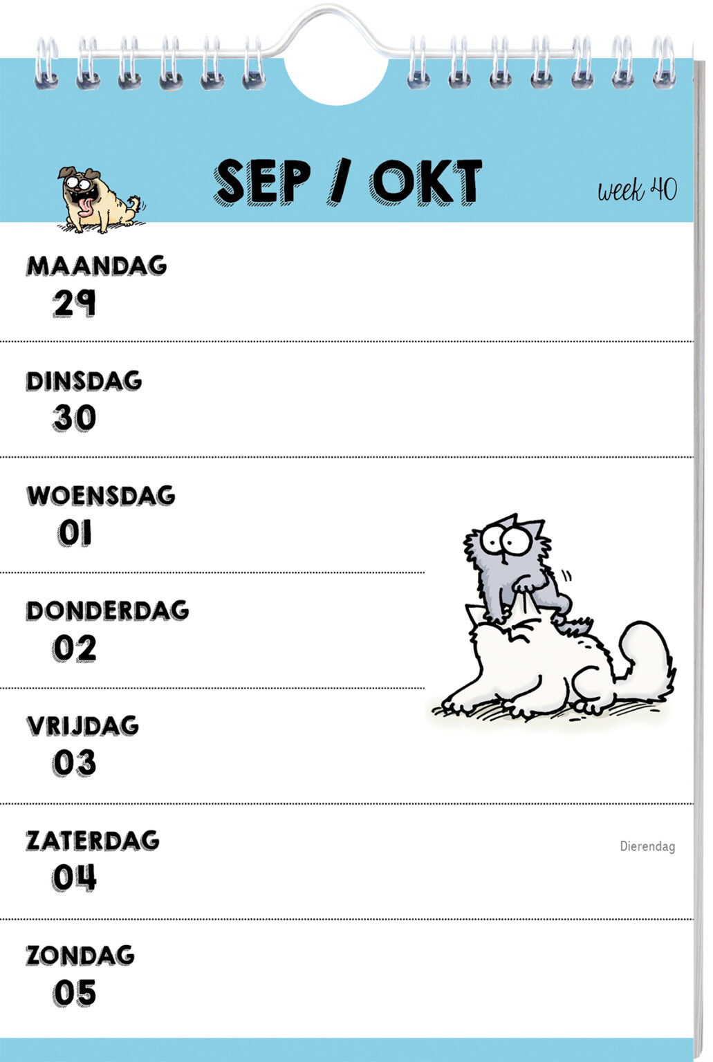 Simon's Cat weekkalender - 2025 Kopen? ⋆ Invulboekjes.nl