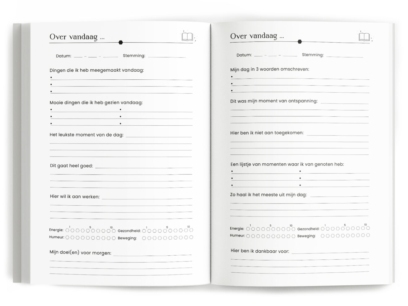 Fyllbooks Een moment per dag dagboek - Taupe Kopen? ⋆ Invulboekjes.nl